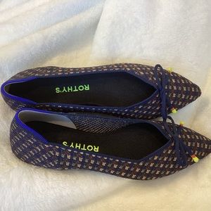 Rothy's | Shoes | Rothys The Bow Point Evening Metallic Knit Fabric ...